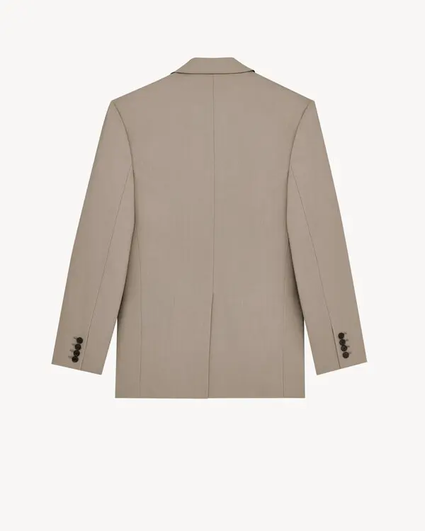 Saint Laurent Single-breasted Jacket In Wool And Mohair