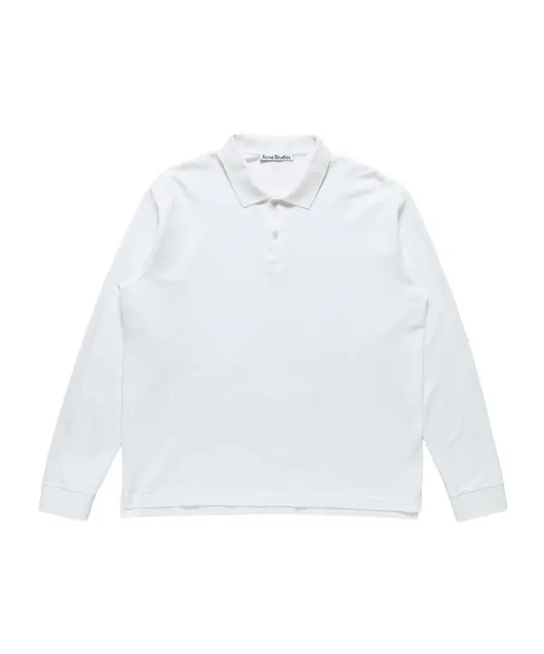 Acne Studios Logo-print Long-sleeve Polo Shirt