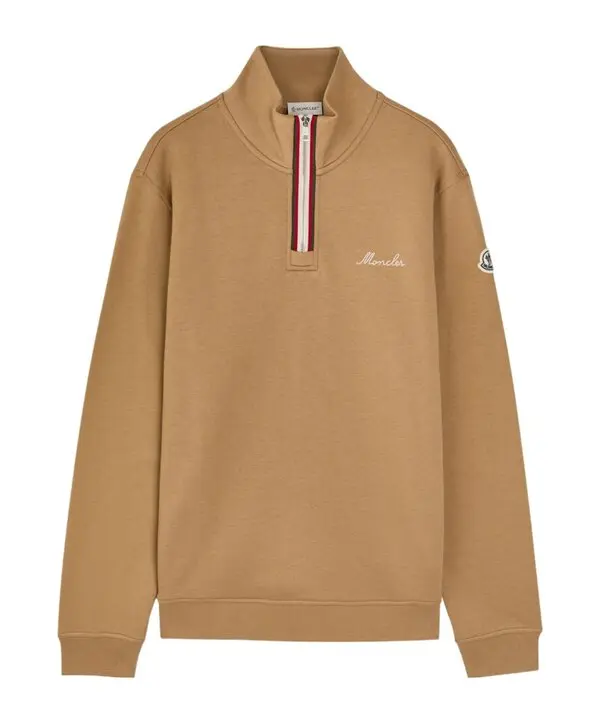 Moncler Logo-embroidered Cotton-blend Sweatshirt