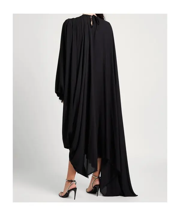 Balenciaga Pleated Crewneck Sleeveless Midi Dress