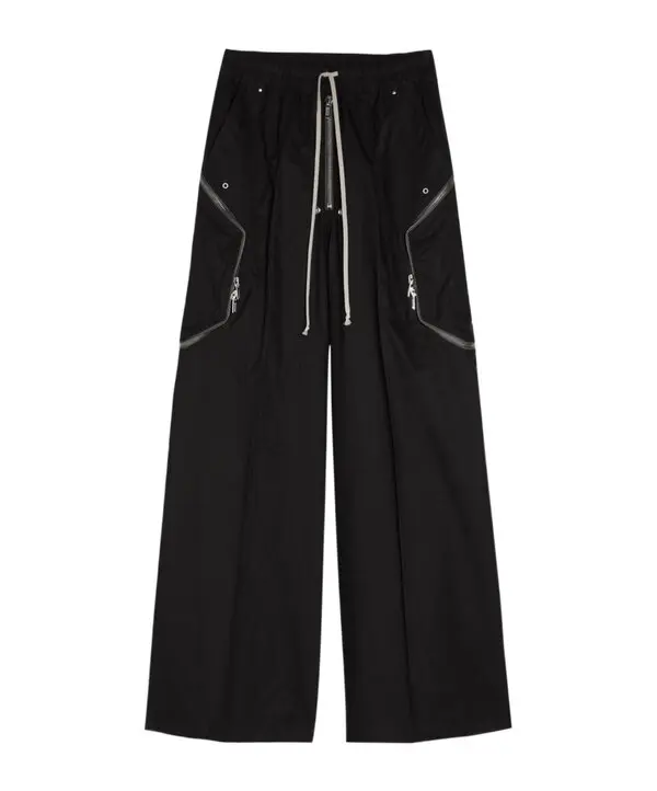 Rick Owens Heizer Belas Wide-leg Cotton Cargo Trousers