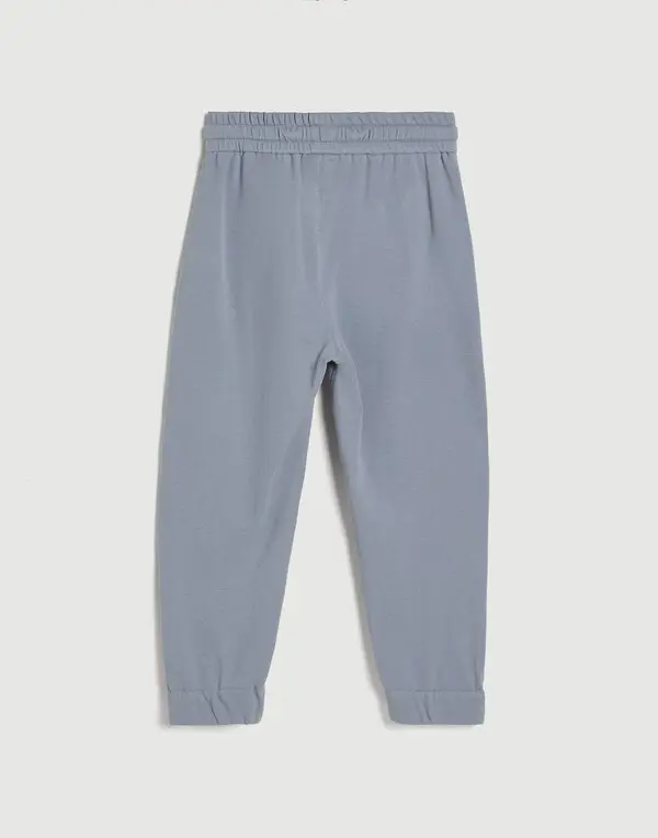 Brunello Cucinelli Cotton Piqué Track Trousers With Zippered Cuffs - Blue-gray