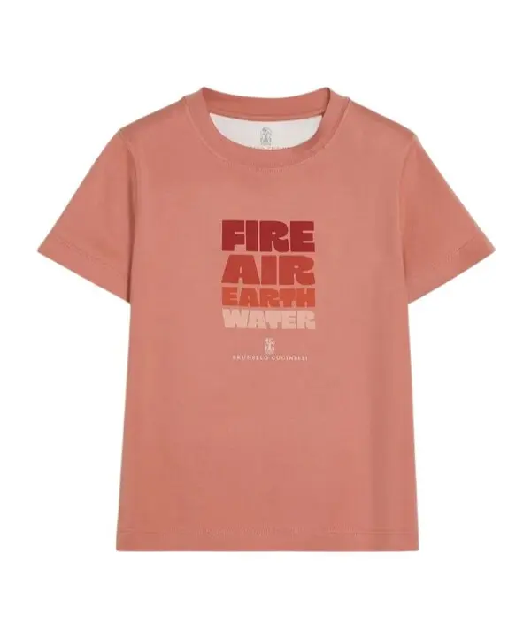 Brunello Cucinelli Cotton Jersey T-shirt With Slogan Print