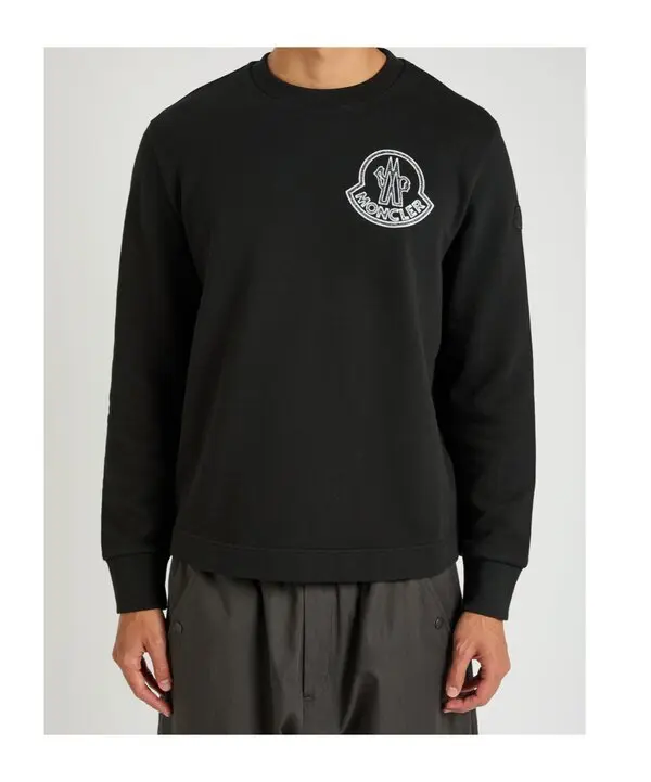 Moncler New Badge Logo-print Cotton Sweatshirt