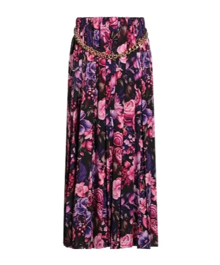 Balenciaga Pleated Floral Print Maxi Skirt
