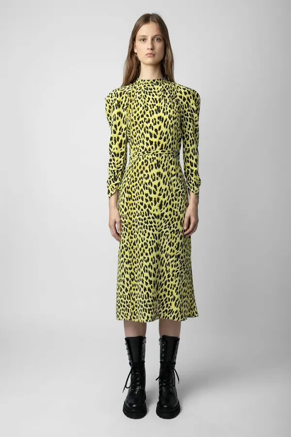 Zadig&Voltaire Long-sleeved Dress With Cut-out Back And Side Slits - Green
