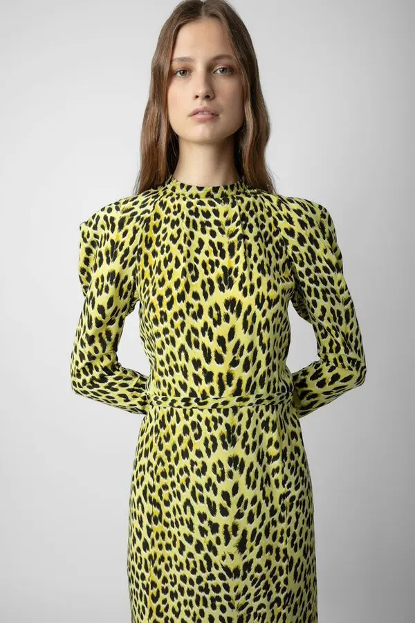 Zadig&Voltaire Long-sleeved Dress With Cut-out Back And Side Slits - Green