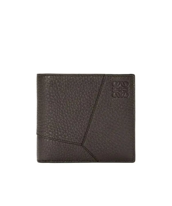 Loewe Puzzle Bifold Coin Wallet In Supple Grained Calfskin