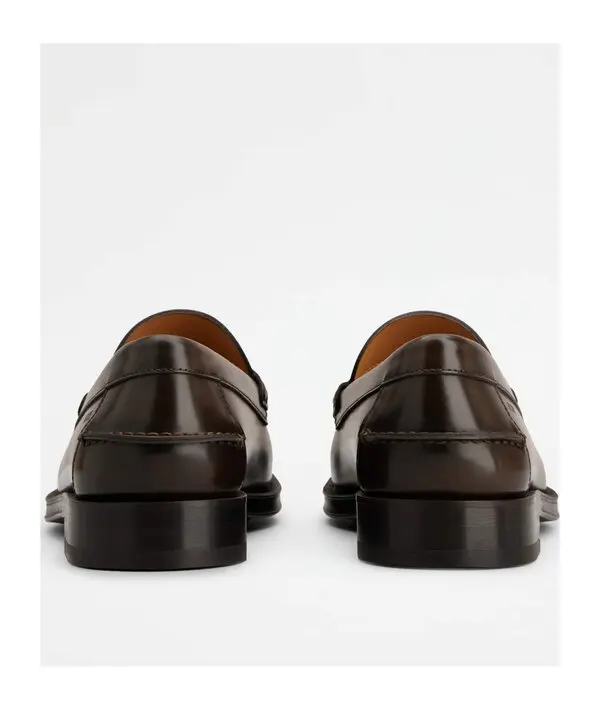 TOD'S Round Toe Loafers With Logo Detail