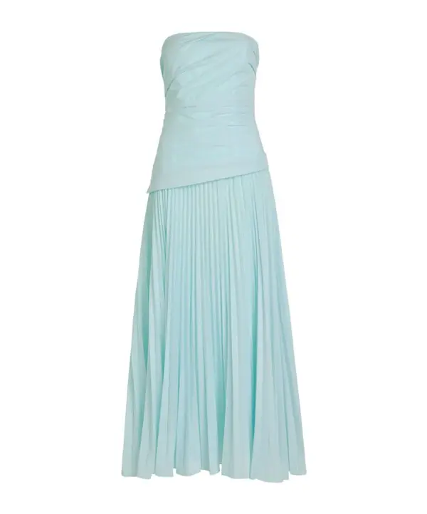 Simkhai Arie Draped Poplin Midi Dress - Blue