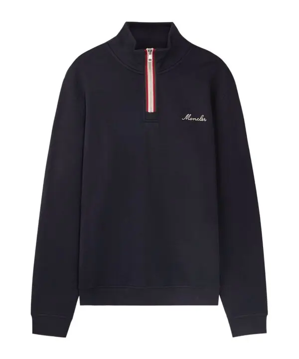 Moncler Logo-embroidered Cotton-blend Sweatshirt
