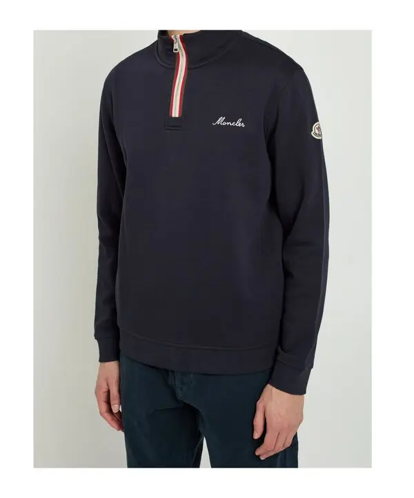 Moncler Logo-embroidered Cotton-blend Sweatshirt