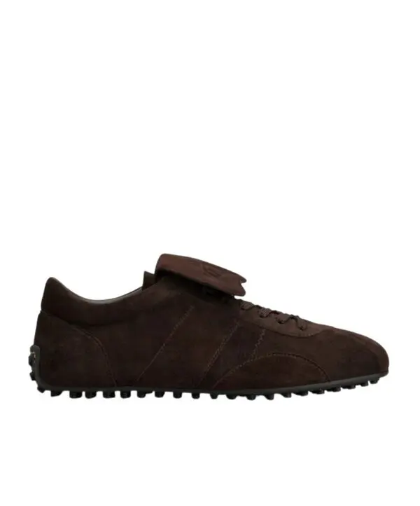 TOD'S Suede Round Toe Sneakers With Removable Tag