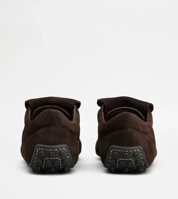 TOD'S Suede Round Toe Sneakers With Removable Tag