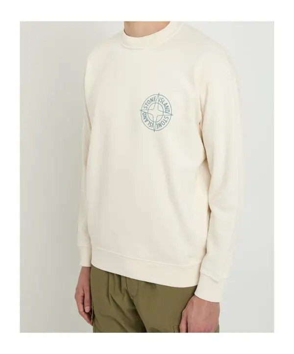 Stone Island Logo-print Cotton Sweatshirt