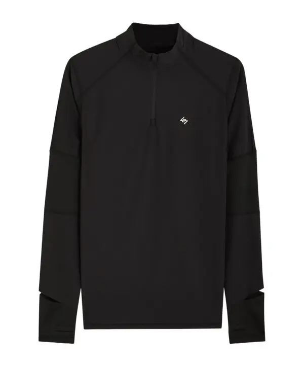 REPRESENT 247 Run Quarter Zip Stretch-jersey Jacket - Black