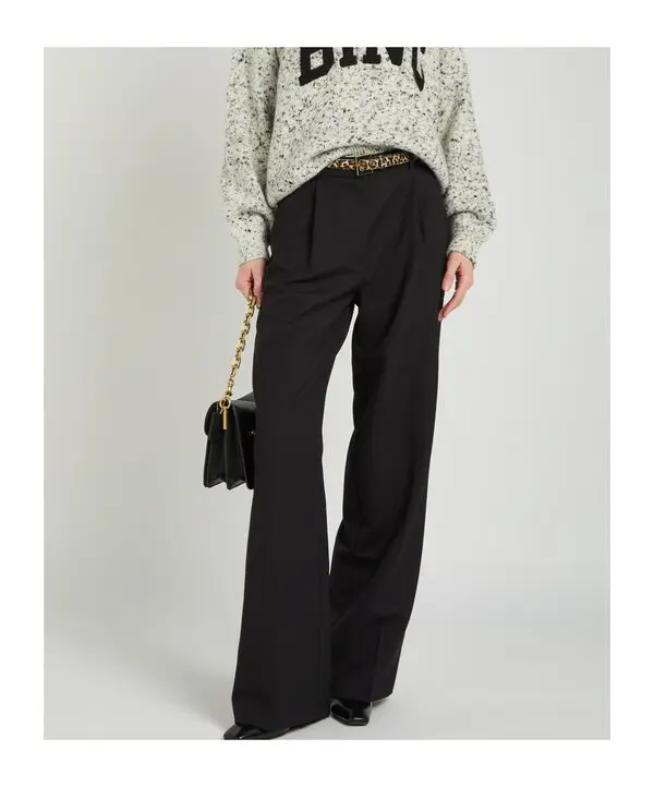 ANINE BING Trent Straight-leg Canvas Trousers