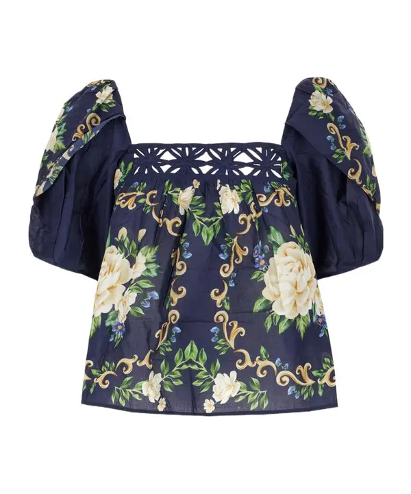 Farm Rio Floral Patterned Decorative Blouse