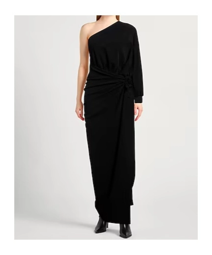 Balenciaga Synthetic Jersey One-shoulder Maxi Dress