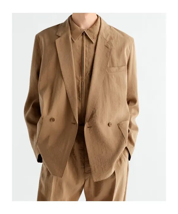LEMAIRE Light Double-breasted Jacket In Dry Silk