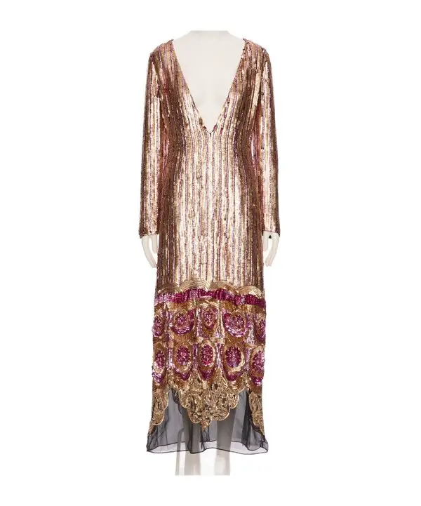 Valentino Garavani Long-sleeved Sequined Gown - No