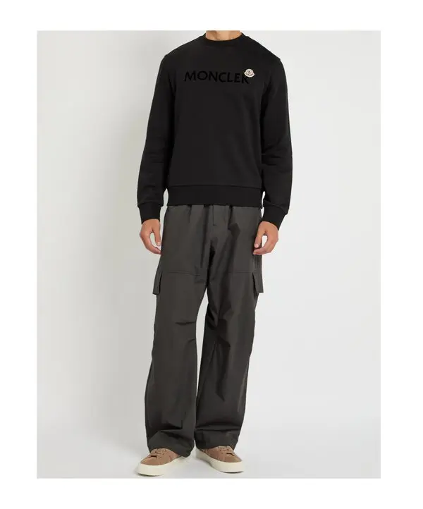 Moncler Logo Badge Cotton Sweatshirt