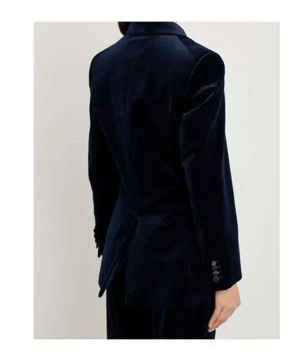 Victoria Beckham Velvet Blazer With Satin Lapels