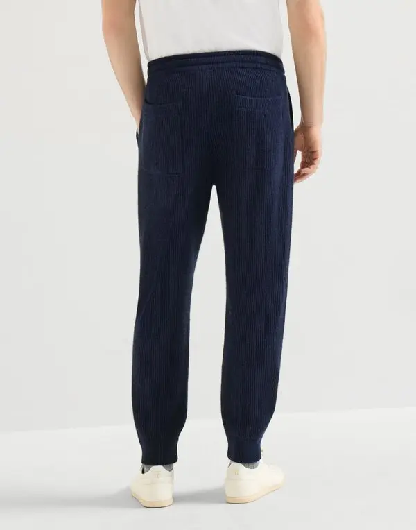Brunello Cucinelli Cashmere English Rib Knit Joggers