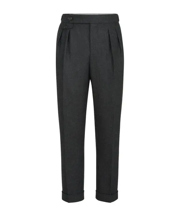 Brunello Cucinelli Double-pleated Trousers With Side Buckles