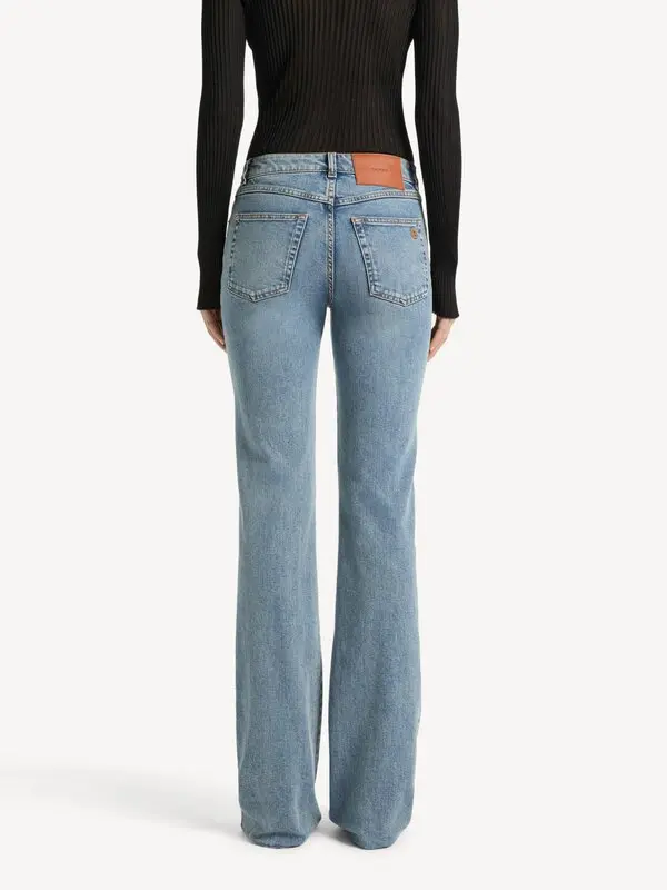 Balmain Bootcut Faded Denim Jeans