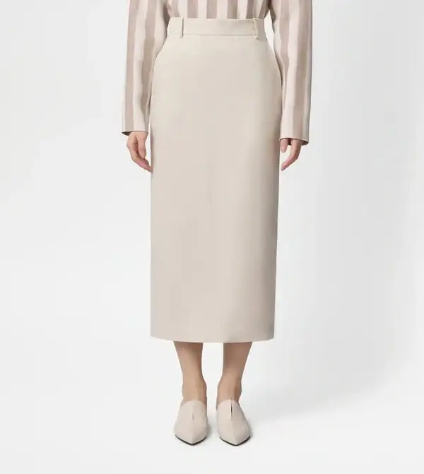TOD'S Midi Skirt In Linen