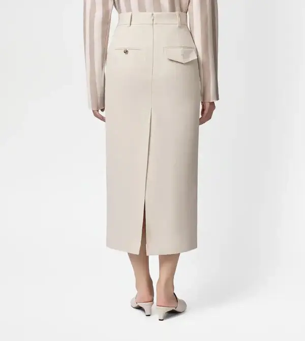 TOD'S Midi Skirt In Linen
