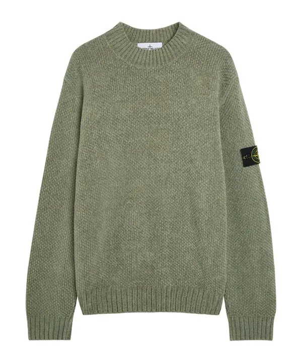 Stone Island Logo Cotton Jumper