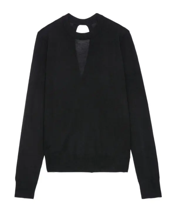 Zadig&Voltaire Emma Asymmetric Wool Jumper - Black