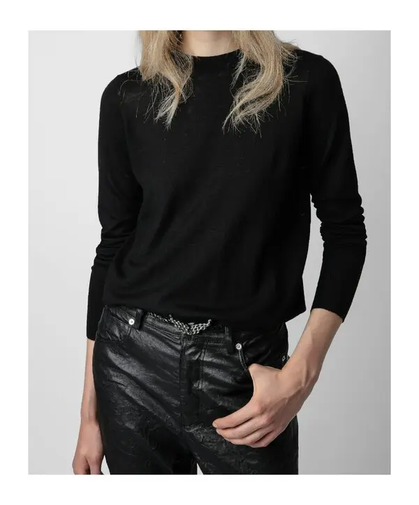 Zadig&Voltaire Emma Asymmetric Wool Jumper - Black