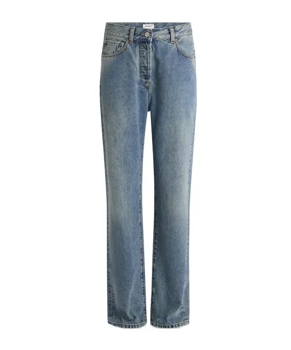 Balmain Straight-leg Faded Denim Jeans