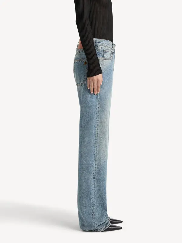 Balmain Straight-leg Faded Denim Jeans