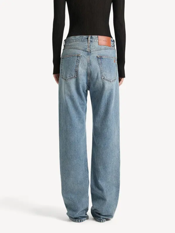 Balmain Straight-leg Faded Denim Jeans