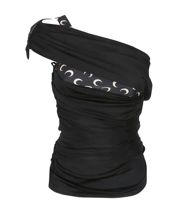 MARINE SERRE Asymmetrical Draped Top