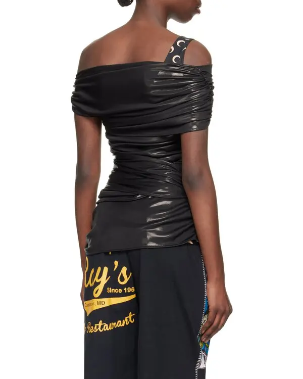 MARINE SERRE Asymmetrical Draped Top