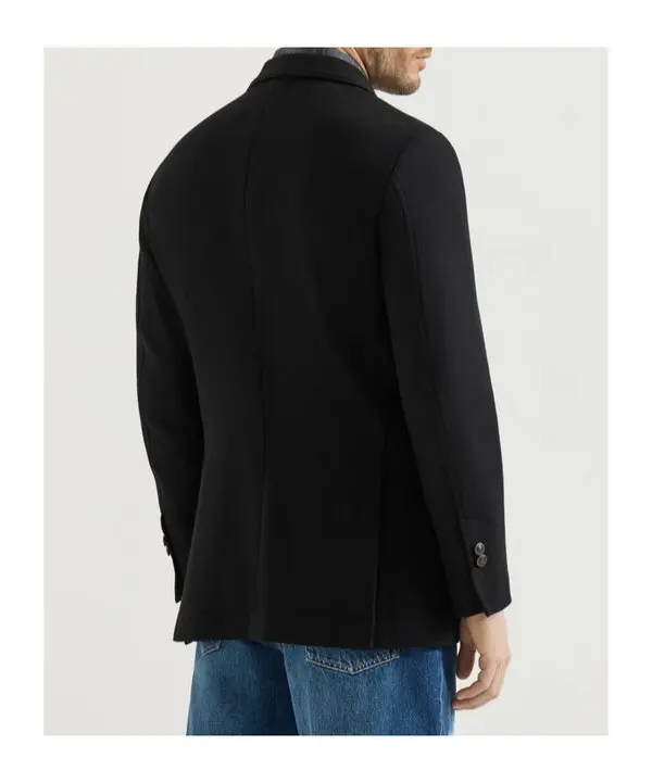 Brunello Cucinelli Cashmere Panama Deconstructed Blazer With Patch Pockets