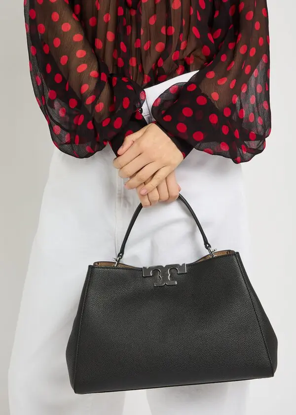 Tory Burch Eleanor T-logo Grained Leather Top Handle Bag