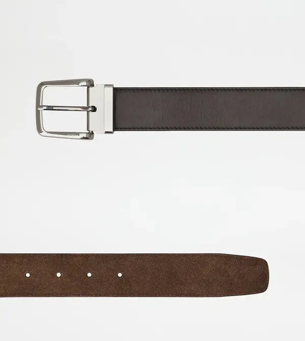TOD'S Adjustable And Reversible Leather Belt