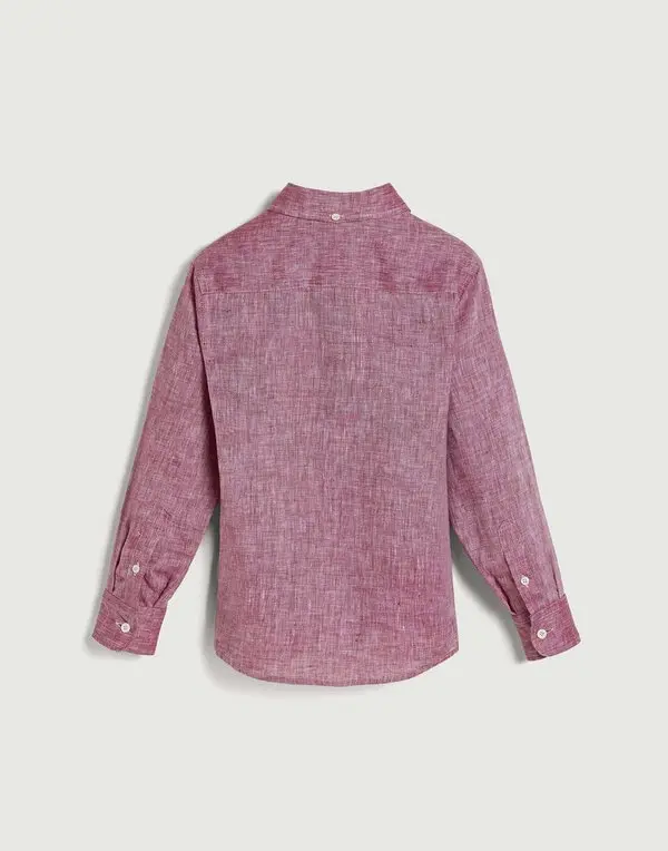Brunello Cucinelli Button-down Motif Linen Shirt
