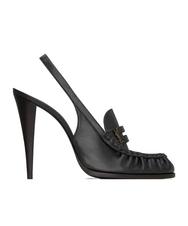 Saint Laurent Round-toe High-heeled Sandals - Black