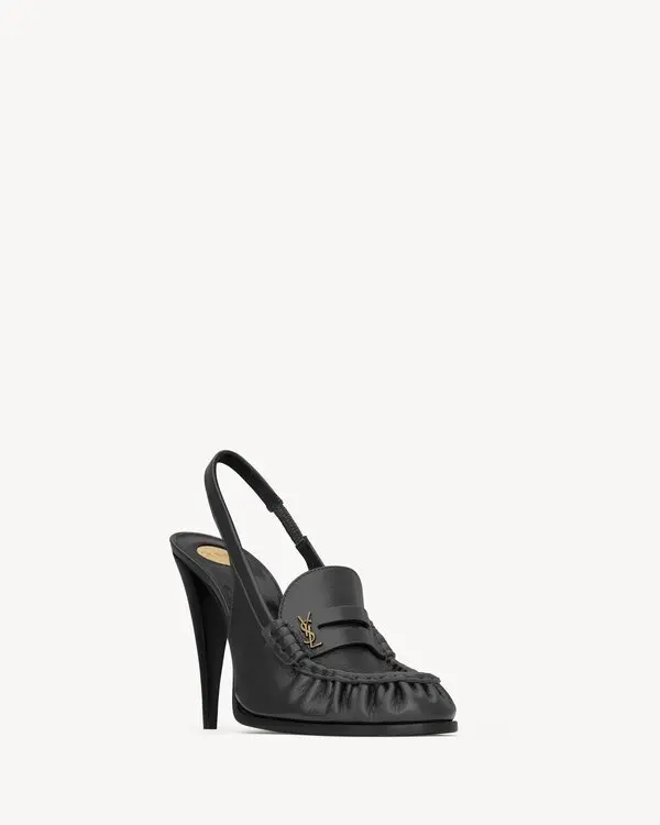 Saint Laurent Round-toe High-heeled Sandals - Black