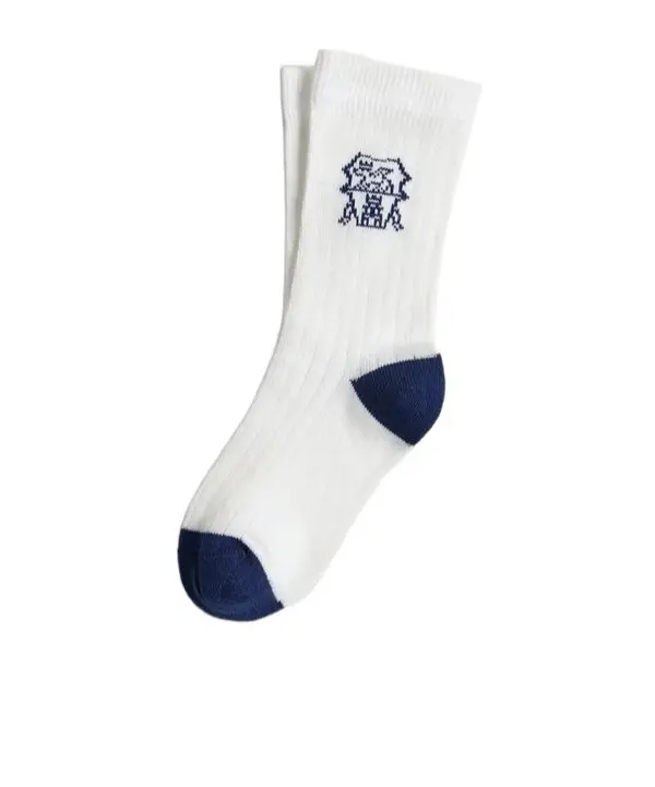 Brunello Cucinelli Intarsia Rib Knit Socks