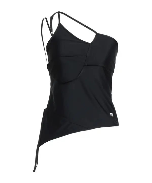Balenciaga One-shoulder Asymmetrical Top With Logo Detail