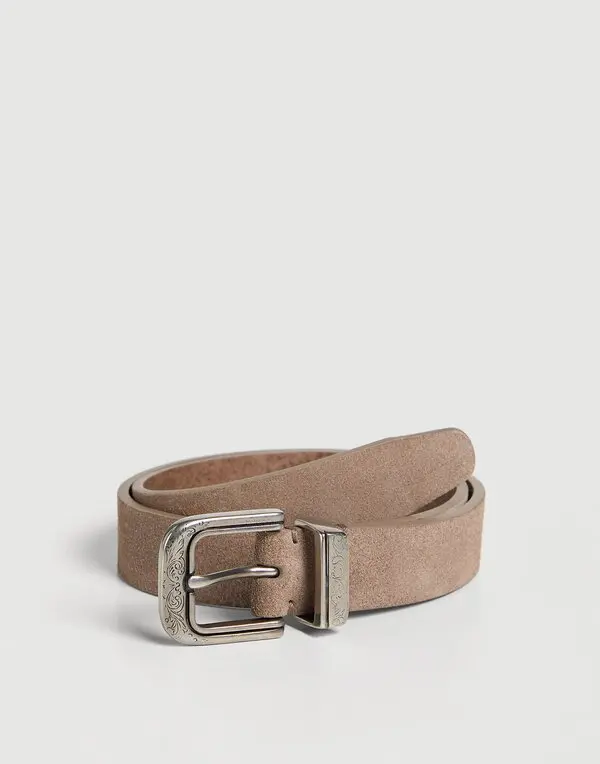 Brunello Cucinelli Detailed Buckle Suede Belt