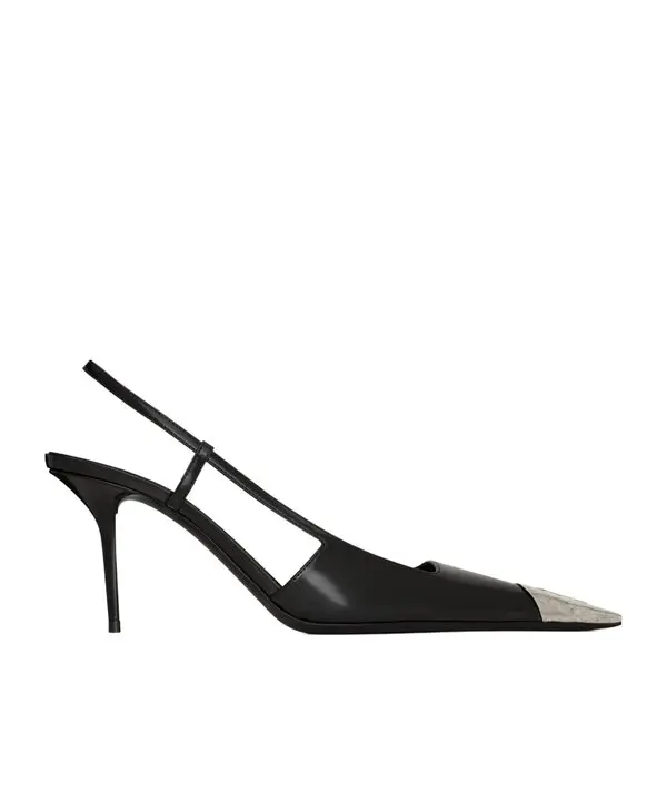 Saint Laurent Jeanne Slingback Pumps - Black